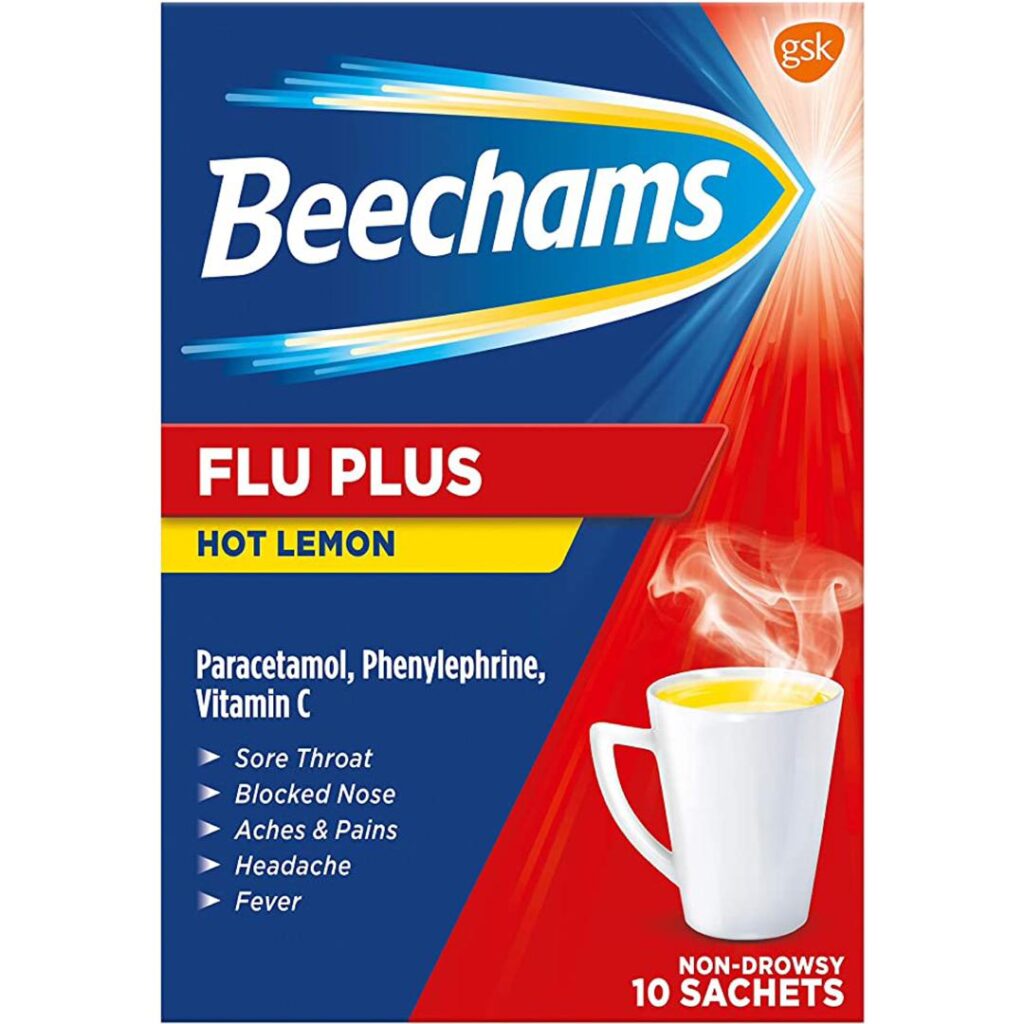 Beechams Flu Plus Hot Lemon Sachets 10’s – Guardian Health Pharmacy