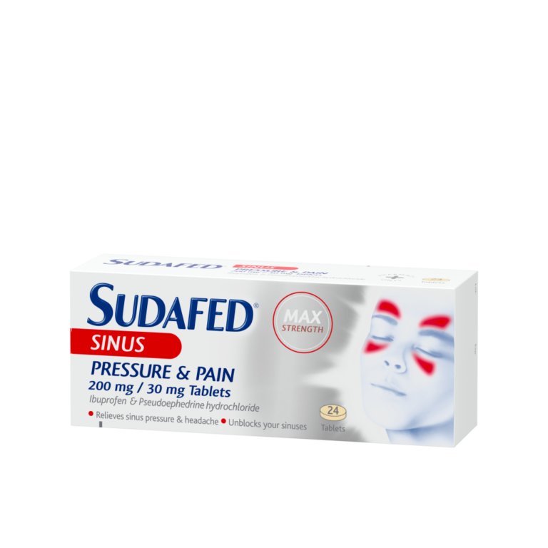 Sudafed Sinus Pressure & Pain Tablets 12’s – Guardian Health Pharmacy